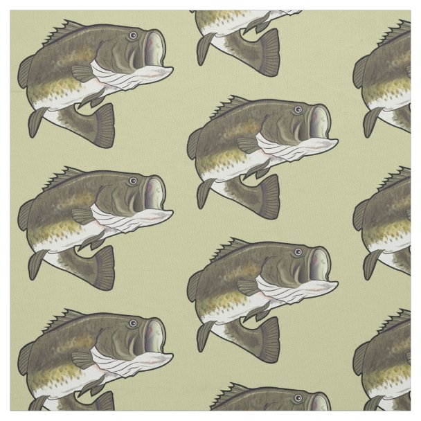 Bass Fish Fabric | Zazzle
