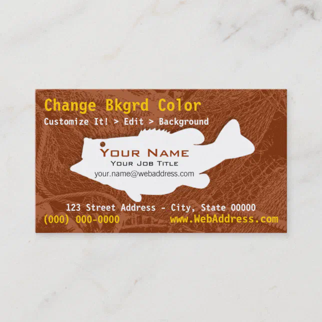Largemouth Bass Fish Business Card | Zazzle