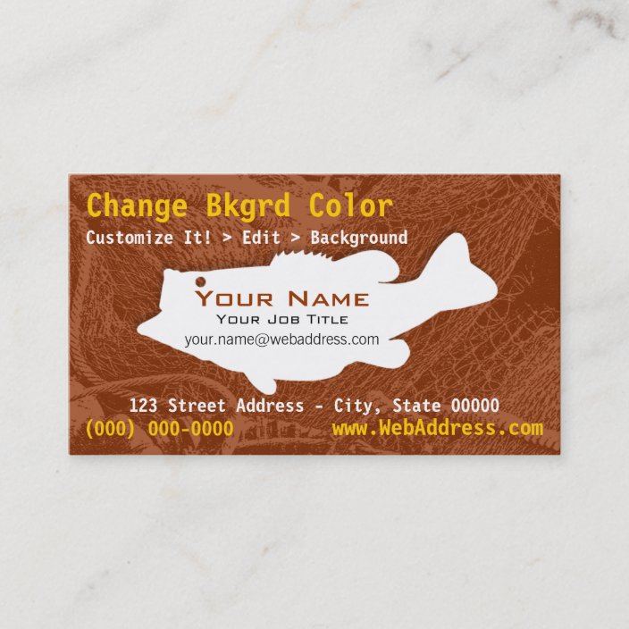 Largemouth Bass Fish Business Card | Zazzle.com