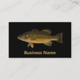 Largemouth Bass Fish Template Business Card | Zazzle