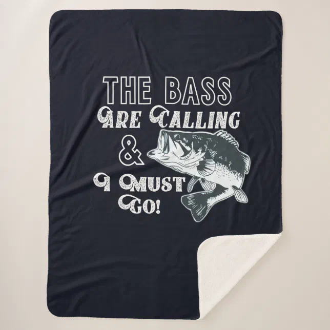 Largemouth Bass Fishing Quote Blanket | Zazzle