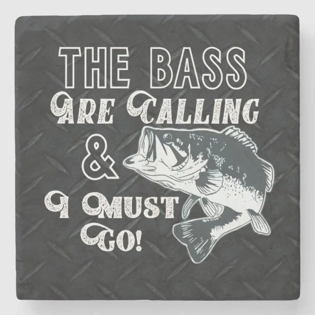 Largemouth Bass Fishing Quote Coaster | Zazzle