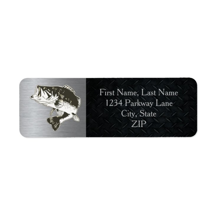 Largemouth Bass Fishing Return Address Labels | Zazzle