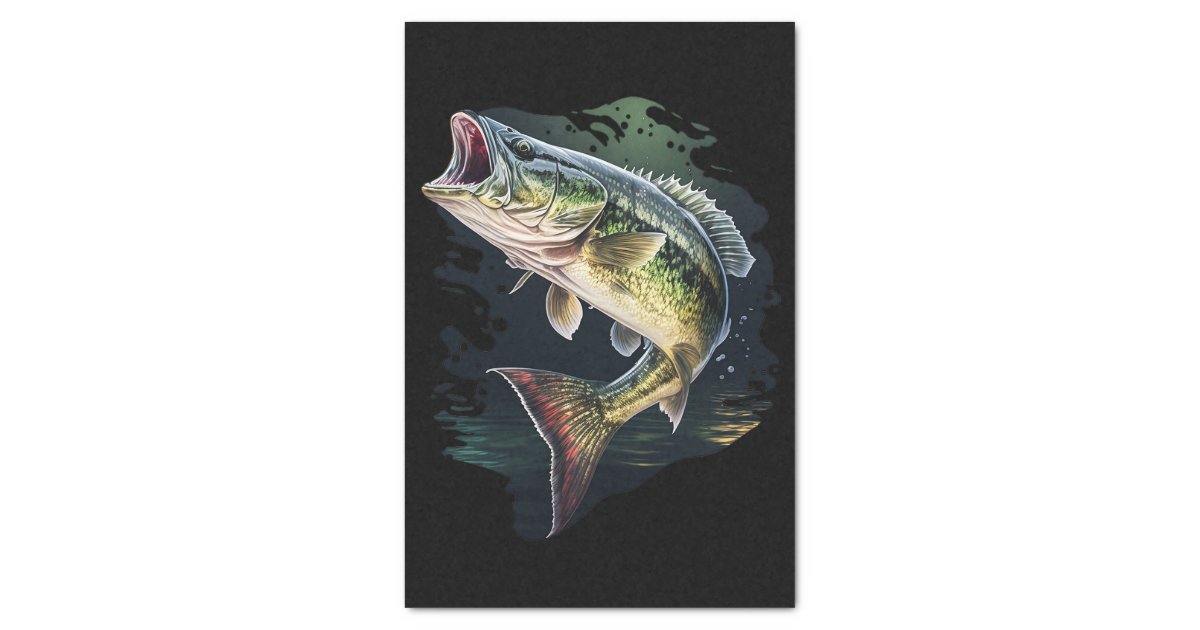 Largemouth Bass Fishing Tissue Paper | Zazzle