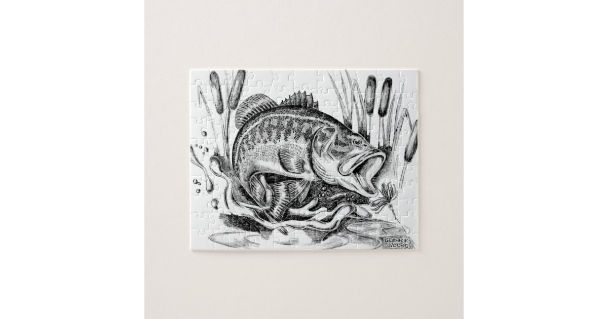 Largemouth bass jigsaw puzzle | Zazzle