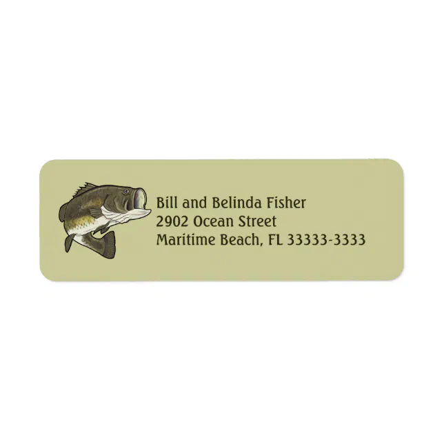 Largemouth Bass Label | Zazzle