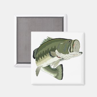 LARGEMOUTH BASS MAGNET | Zazzle