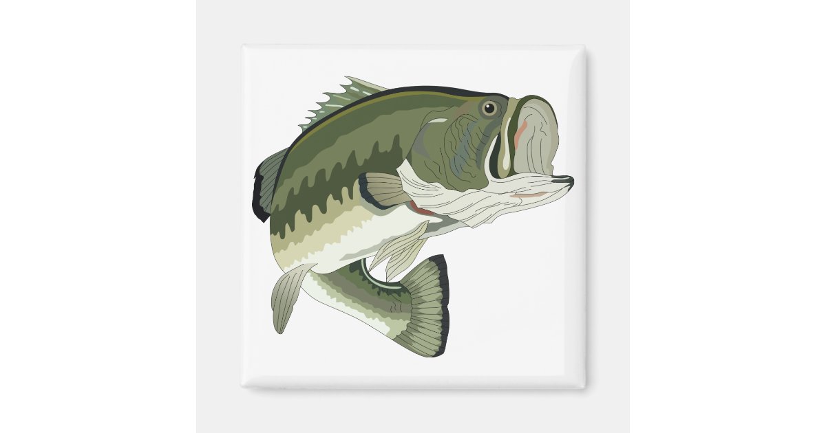 LARGEMOUTH BASS MAGNET | Zazzle