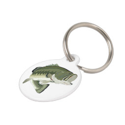 LARGEMOUTH BASS PET ID TAG | Zazzle