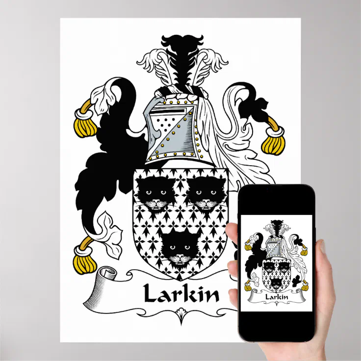 Larkin Family Crest Poster | Zazzle