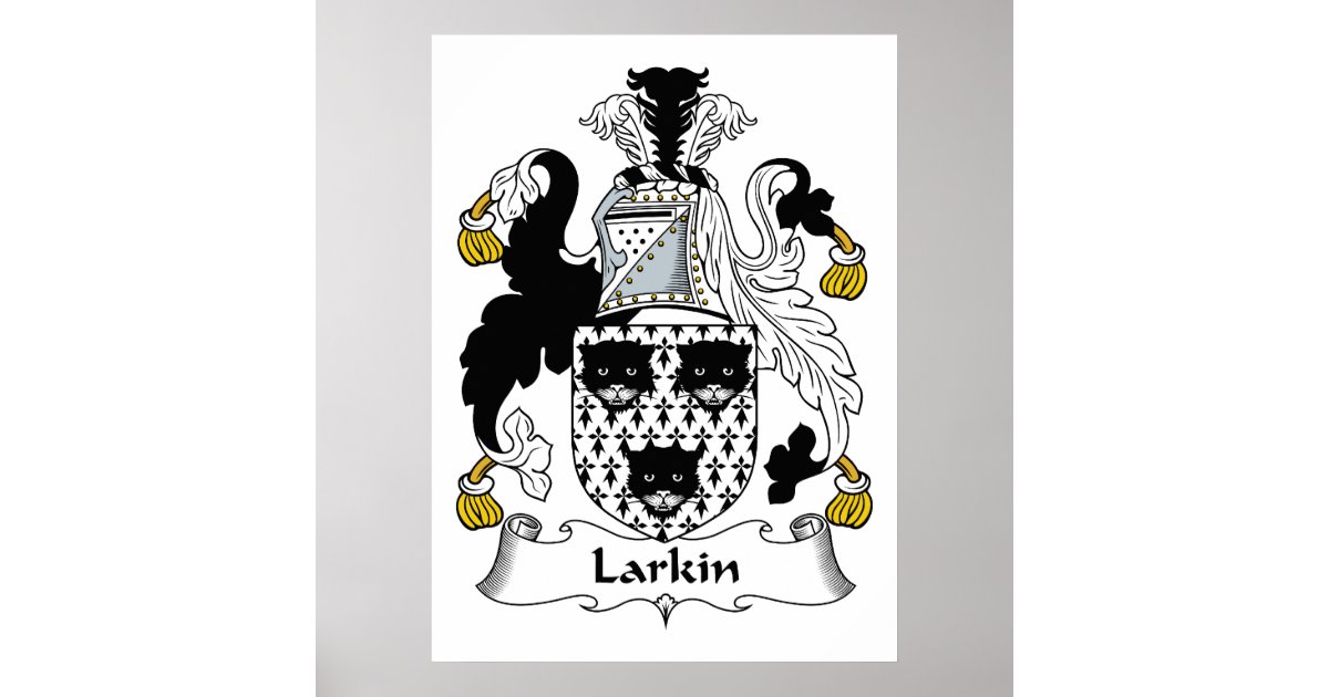 Larkin Family Crest Poster | Zazzle