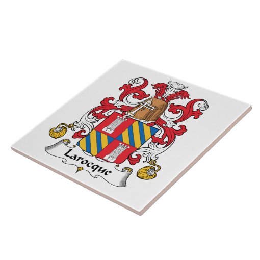 Larocque Family Crest Ceramic Tile | Zazzle