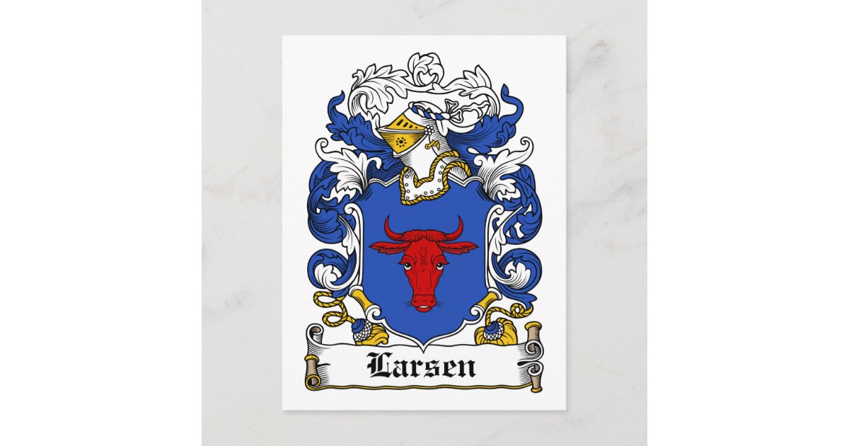 Larsen Family Crest Postcard | Zazzle
