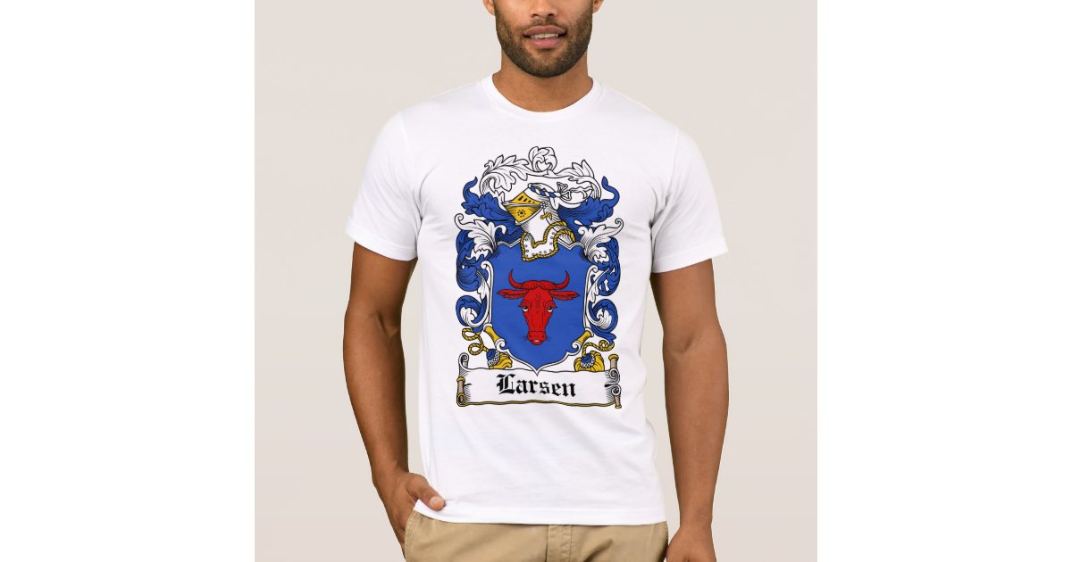 Larsen Family Crest T-Shirt | Zazzle