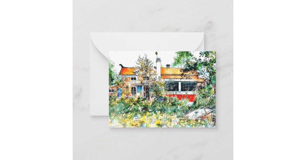 Larsson - The Cottage Note Card | Zazzle