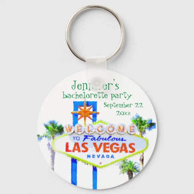 Las Vegas Bachelorette Party Favor Keychain | Zazzle