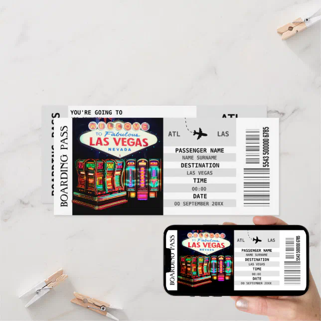Las Vegas boarding pass bachelorette party Invitation | Zazzle
