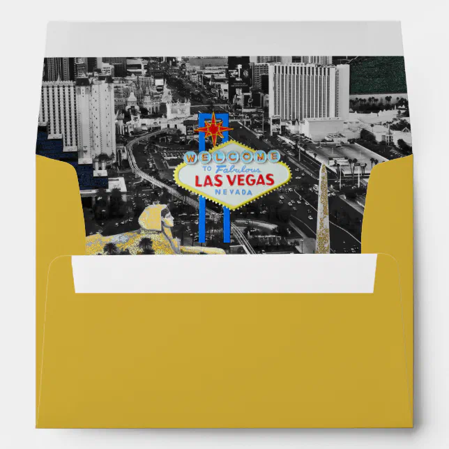 Las Vegas Boulevard Sign Gold Envelope | Zazzle