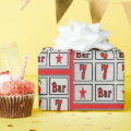 Las Vegas Casino Gambling Slot Machine Bars 7's Wrapping Paper | Zazzle