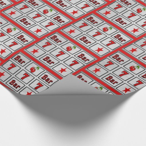 Las Vegas Casino Gambling Slot Machine Bars 7's Wrapping Paper | Zazzle