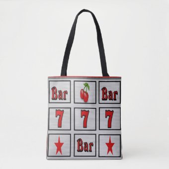Las Vegas Casino Slot Machine Design With Red Tote Bag | Zazzle