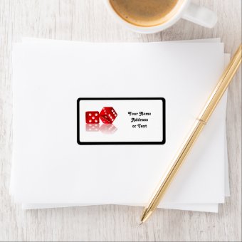 Las Vegas Dice Label | Zazzle