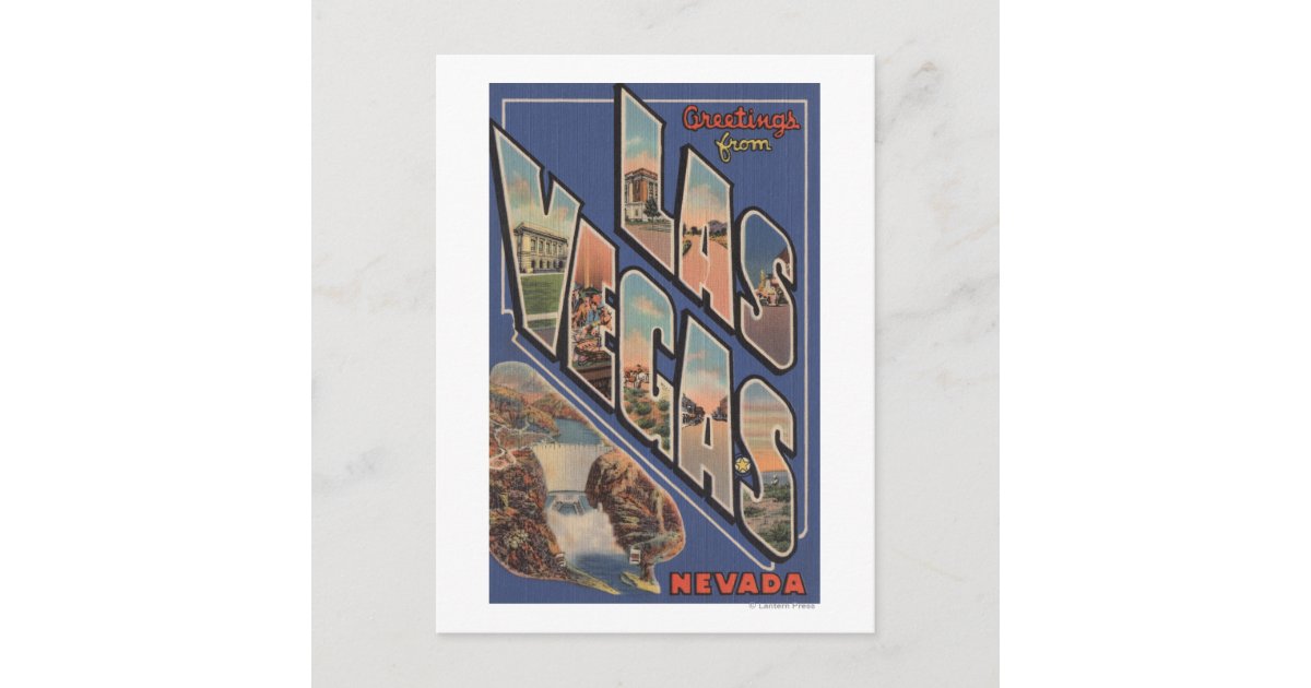 Las Vegas, Nevada - Large Letter Scenes Postcard | Zazzle