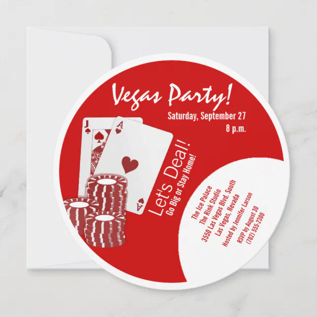 las vegas party invitation | Zazzle