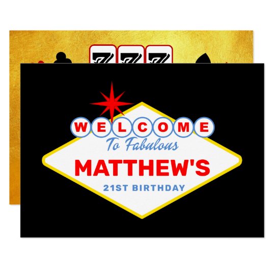 Las Vegas Sign Casino Night Party Invitation | Zazzle.com
