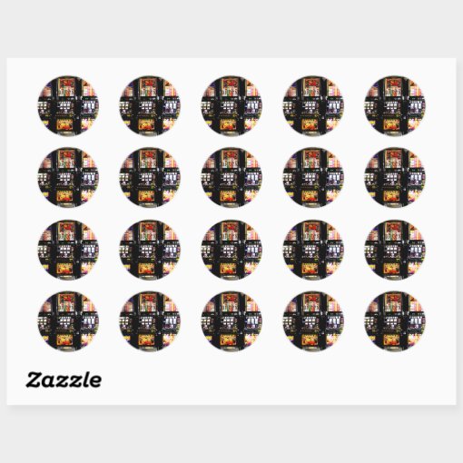 Las Vegas Slots Dream Machines Classic Round Sticker | Zazzle