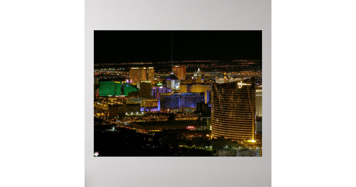 Las Vegas Strip Aerial View Poster | Zazzle