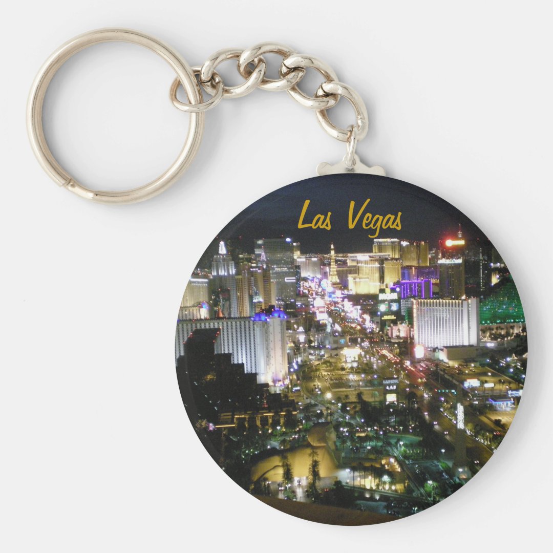 Las Vegas Strip Photo Keychain | Zazzle