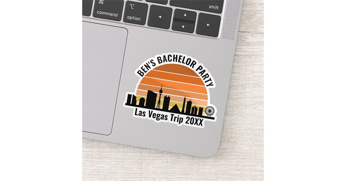 Las Vegas Strip Sunset Custom Vacation Laptop Sticker | Zazzle