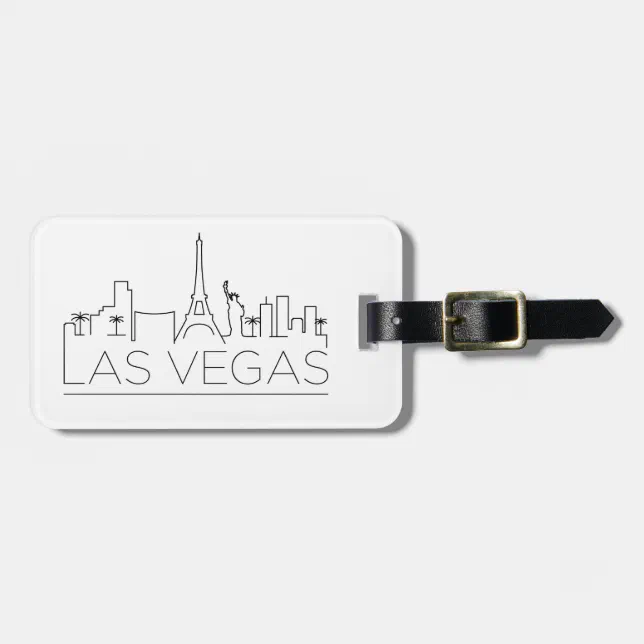 Las Vegas Stylized Skyline Luggage Tag | Zazzle