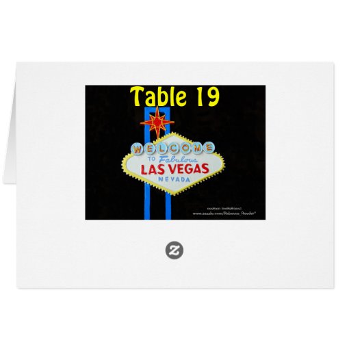 Las Vegas Table Number Assigned Seating tent cards | Zazzle