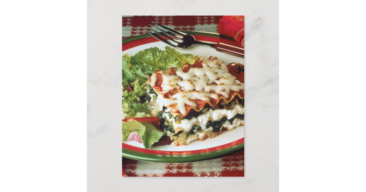 Lasagna Dinner Postcard | Zazzle