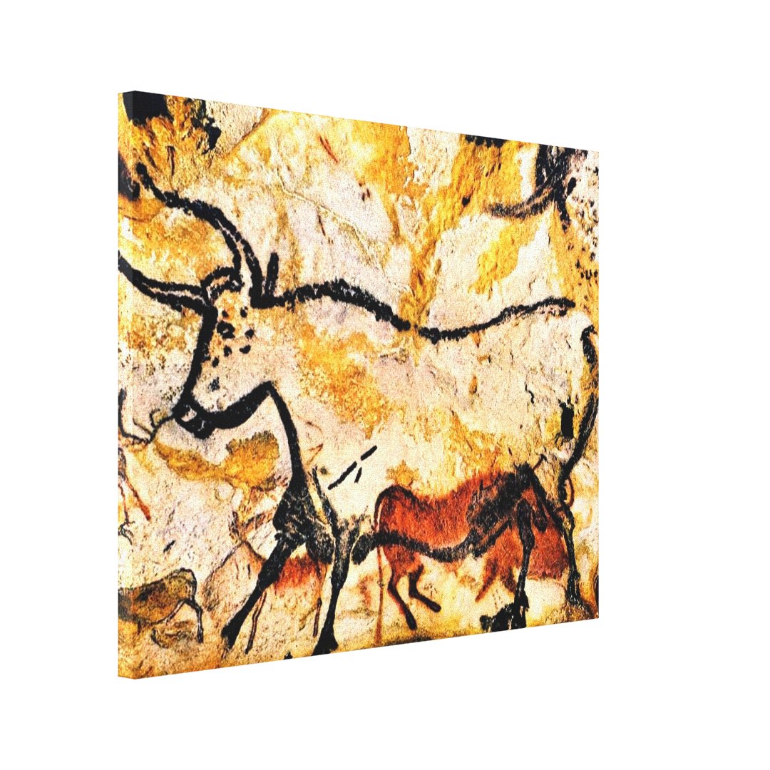 Lascaux Cave Painting of Cow on canvas | Zazzle