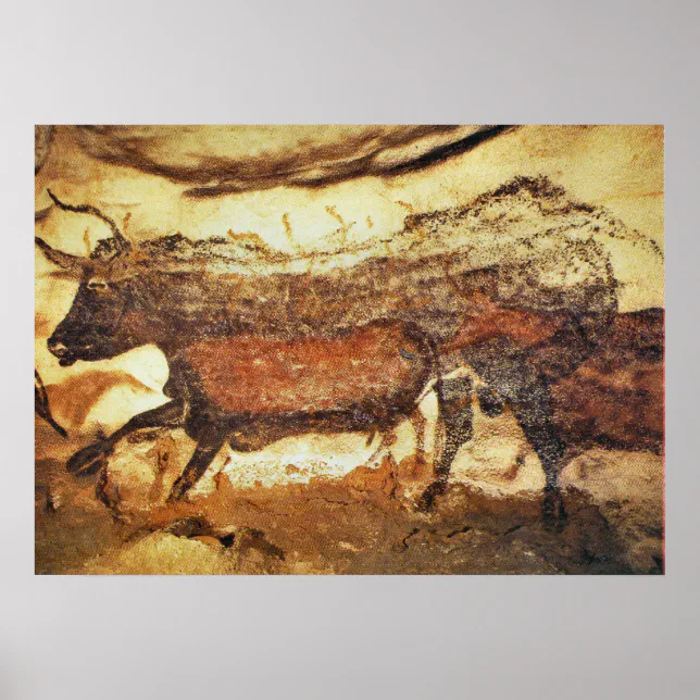 Lascaux prehistoric cave painting poster | Zazzle