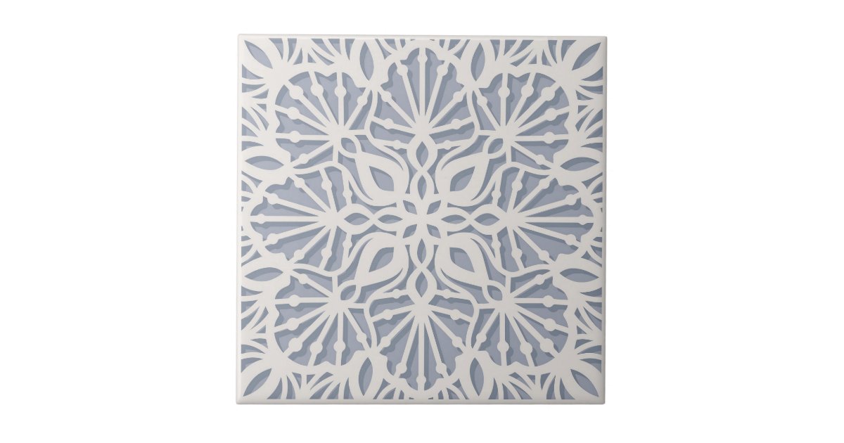Laser cut design ceramic tile | Zazzle
