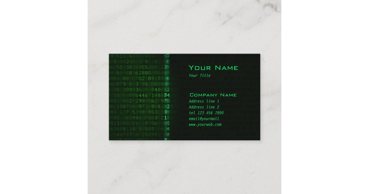 Laser Data scan Business Card | Zazzle