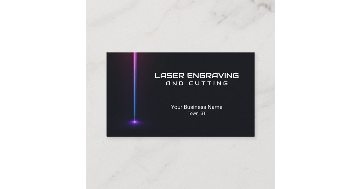 Laser Engraving Etching Cutting Business Card | Zazzle
