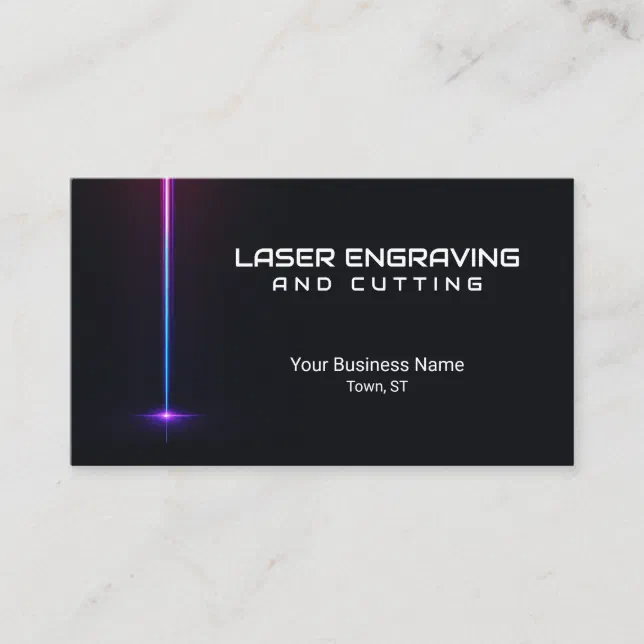 Laser Engraving Etching Cutting Business Card | Zazzle