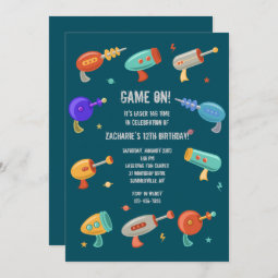 Laser Guns Invitation | Zazzle
