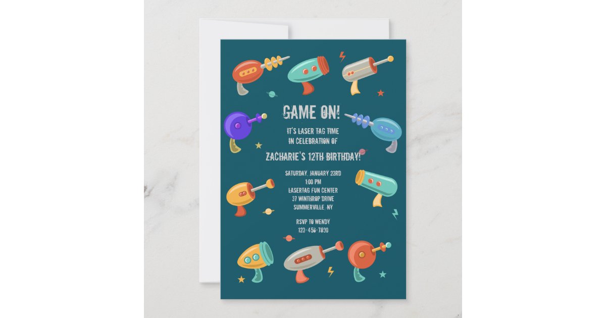 Laser Guns Invitation | Zazzle
