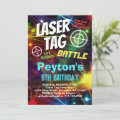 Laser Tag Battle Birthday Party Invitation | Zazzle