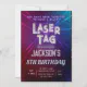 Laser Tag Birthday Invitation Neon Laser Invite | Zazzle