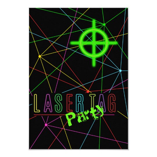 Laser Tag Birthday Invite | Zazzle.com