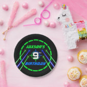 Laser Tag Birthday Party Food Paper Plates | Zazzle