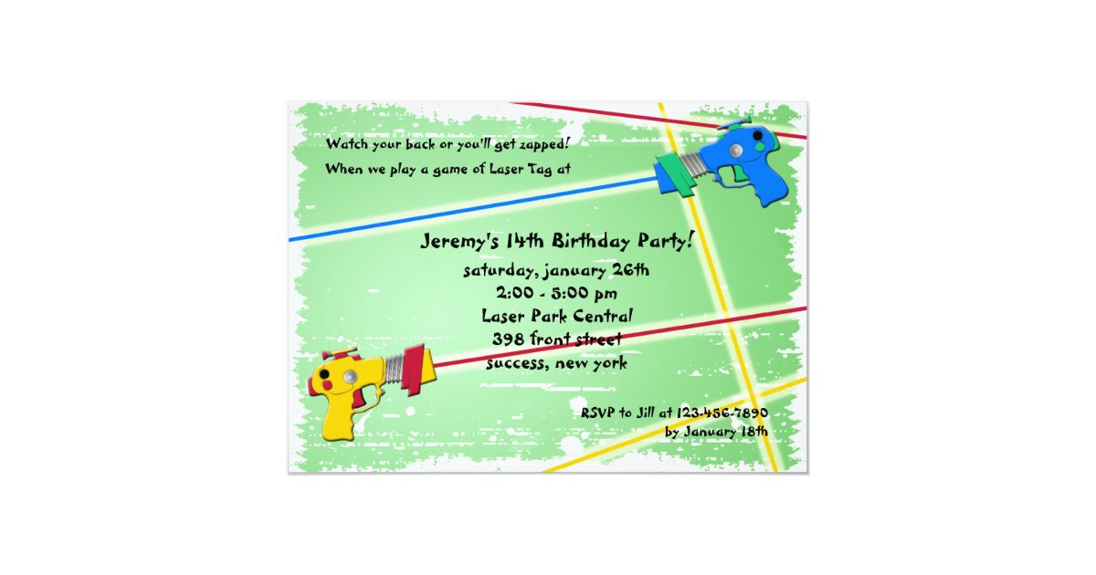 Laser Tag Invitation | Zazzle.com