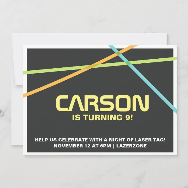 Laser Tag Invite | Zazzle